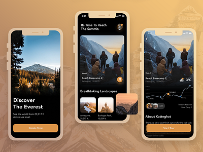 iOS Travel Guide App - UI Design by Tasin - Opacity Labs® on Dribbble