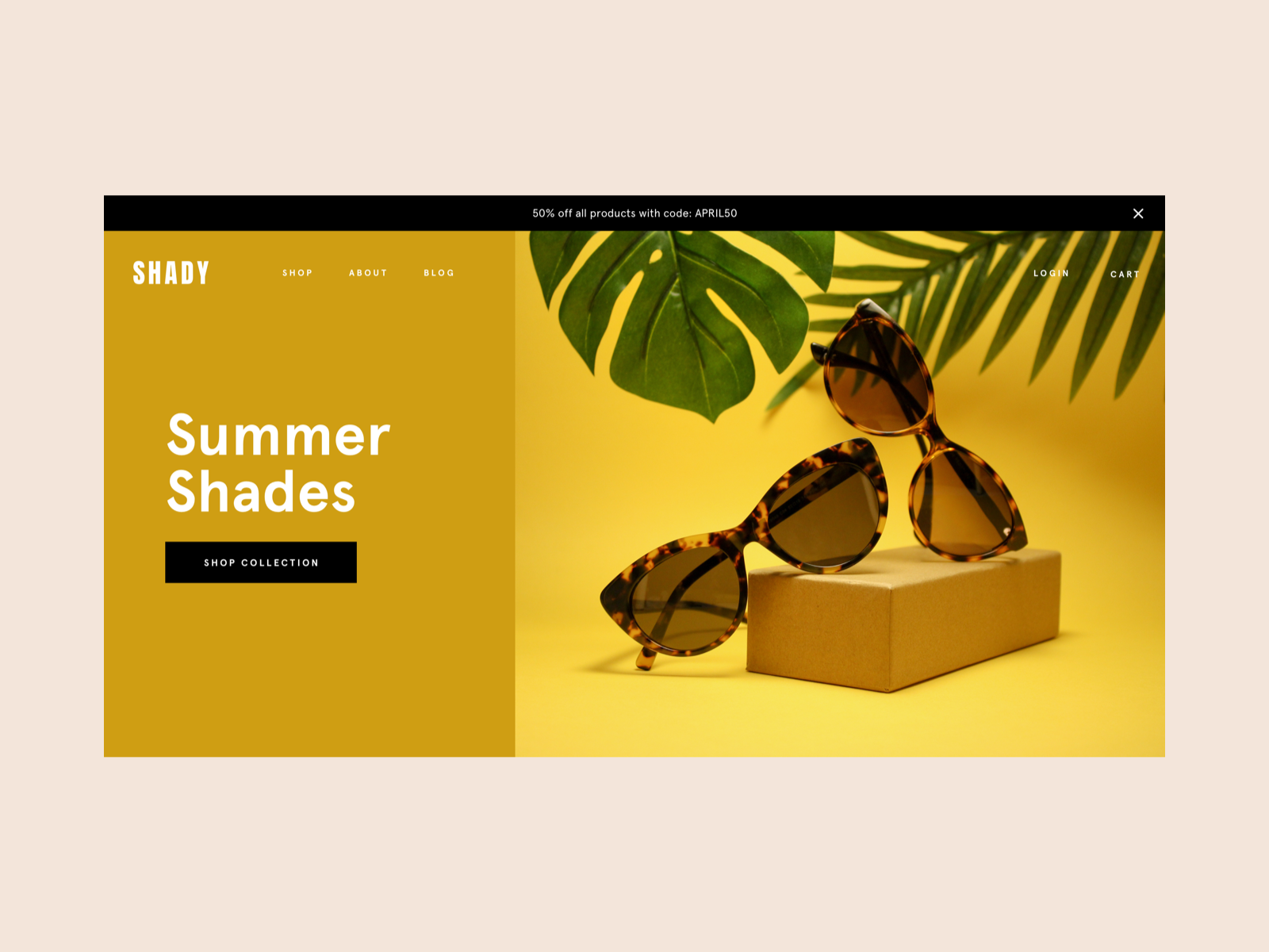 Shady home banner by James Wolf on Dribbble