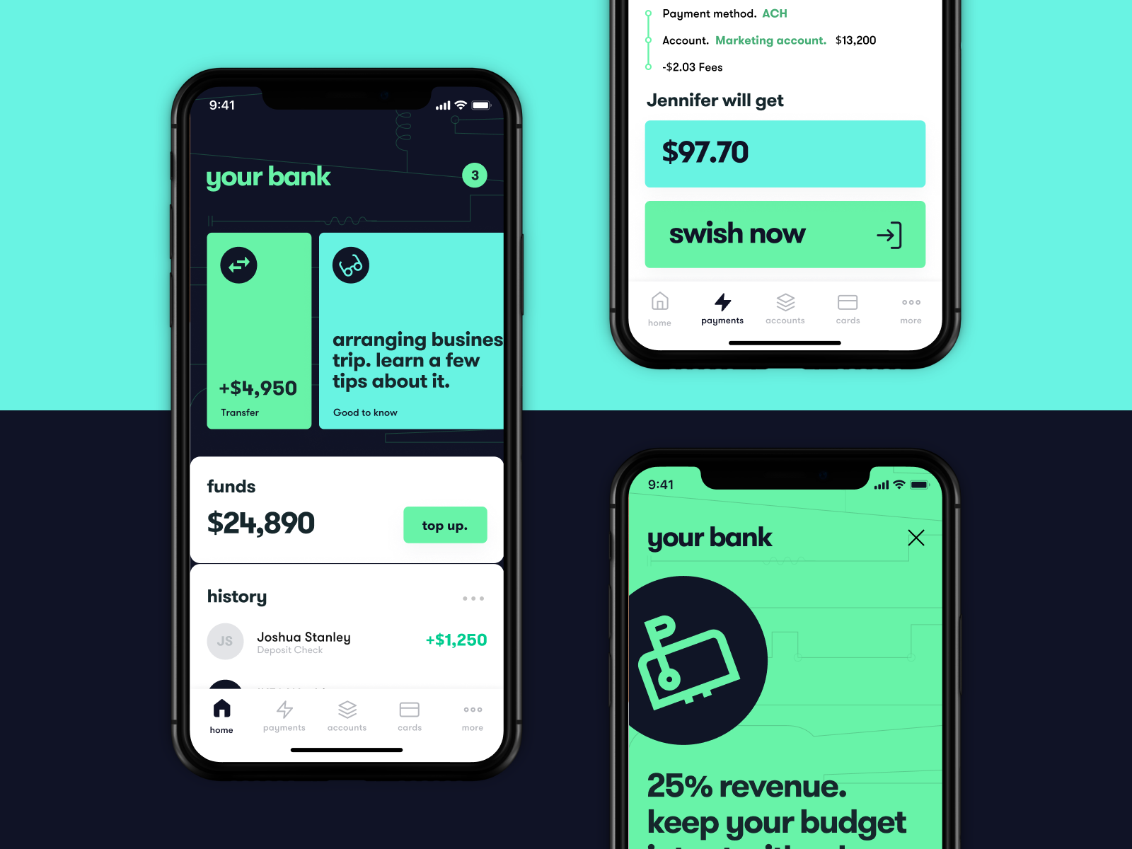 Modern banking app design 🏦 by Daniel Tkachenko on Dribbble