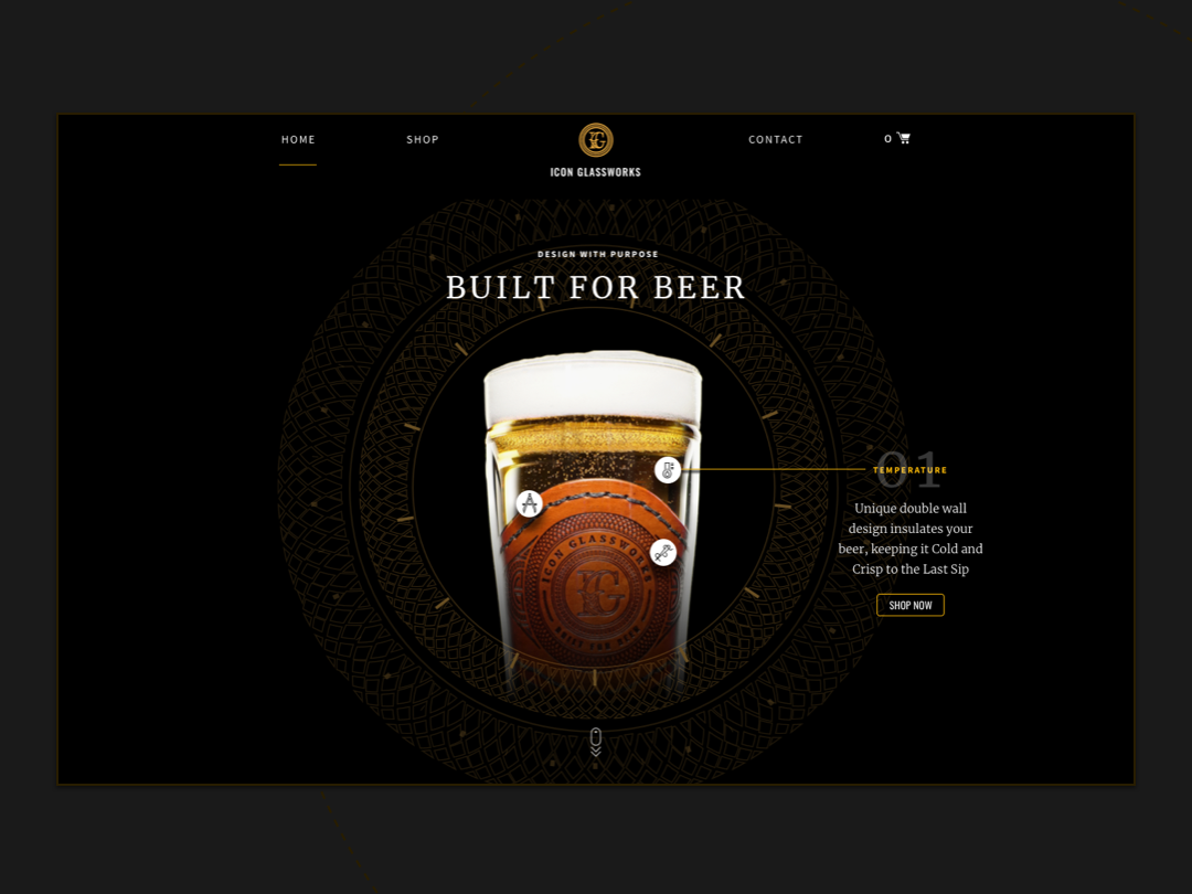 Icon Glassworks - Microsite by Robert Ignasiak on Dribbble