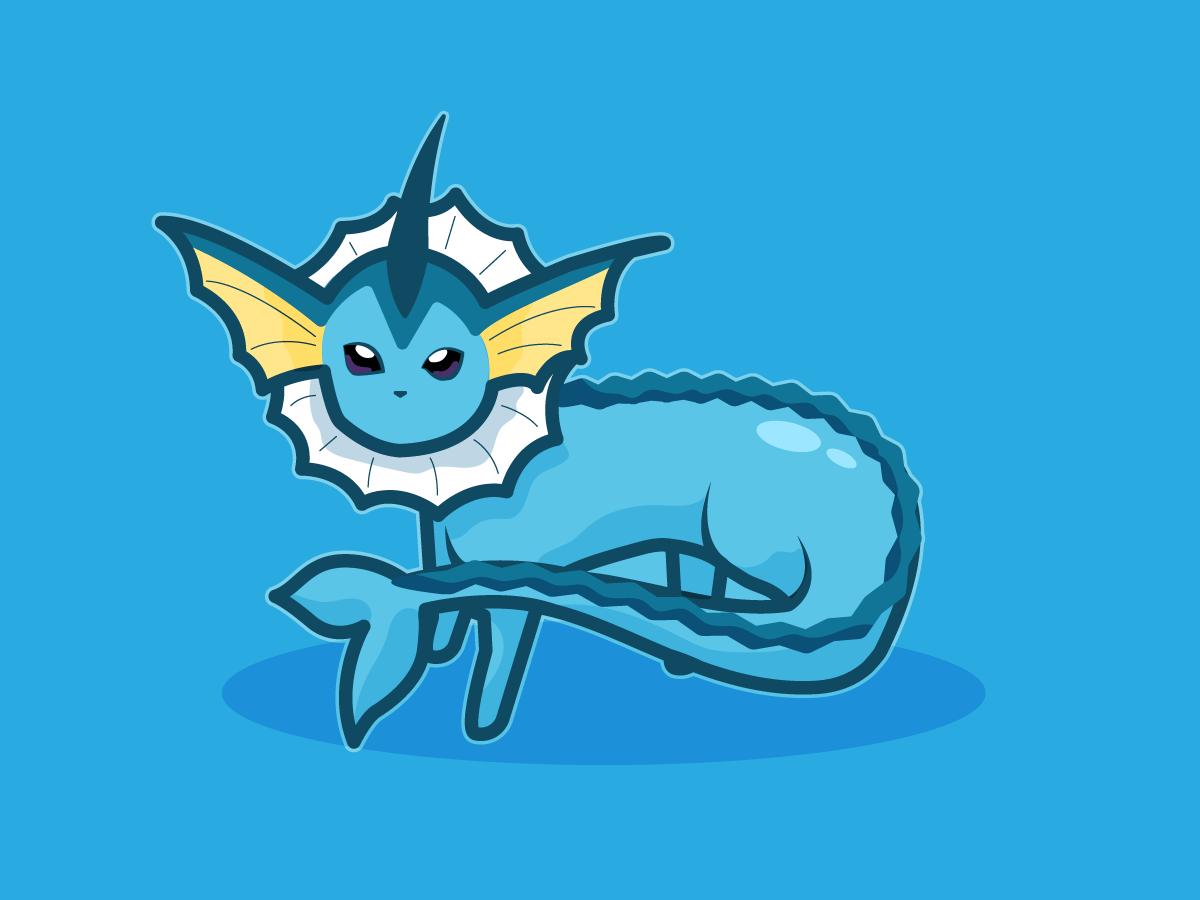 Vaporeon by Maddox Reksten on Dribbble