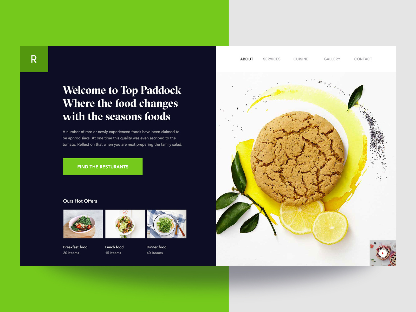 Food Website Design by Urmi Islam on Dribbble