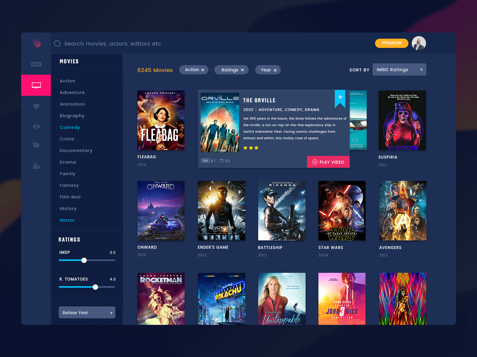 Movies Dashboard by Nilesh Dubey for MindInventory on Dribbble
