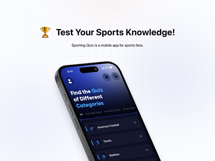 Sporting Quiz by Alexandra K. on Dribbble