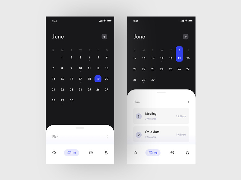 Date UI Design by H-Harris on Dribbble