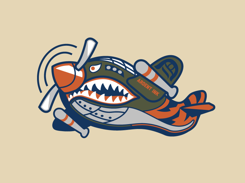 Detroit Flying Tiger by Neil on Dribbble
