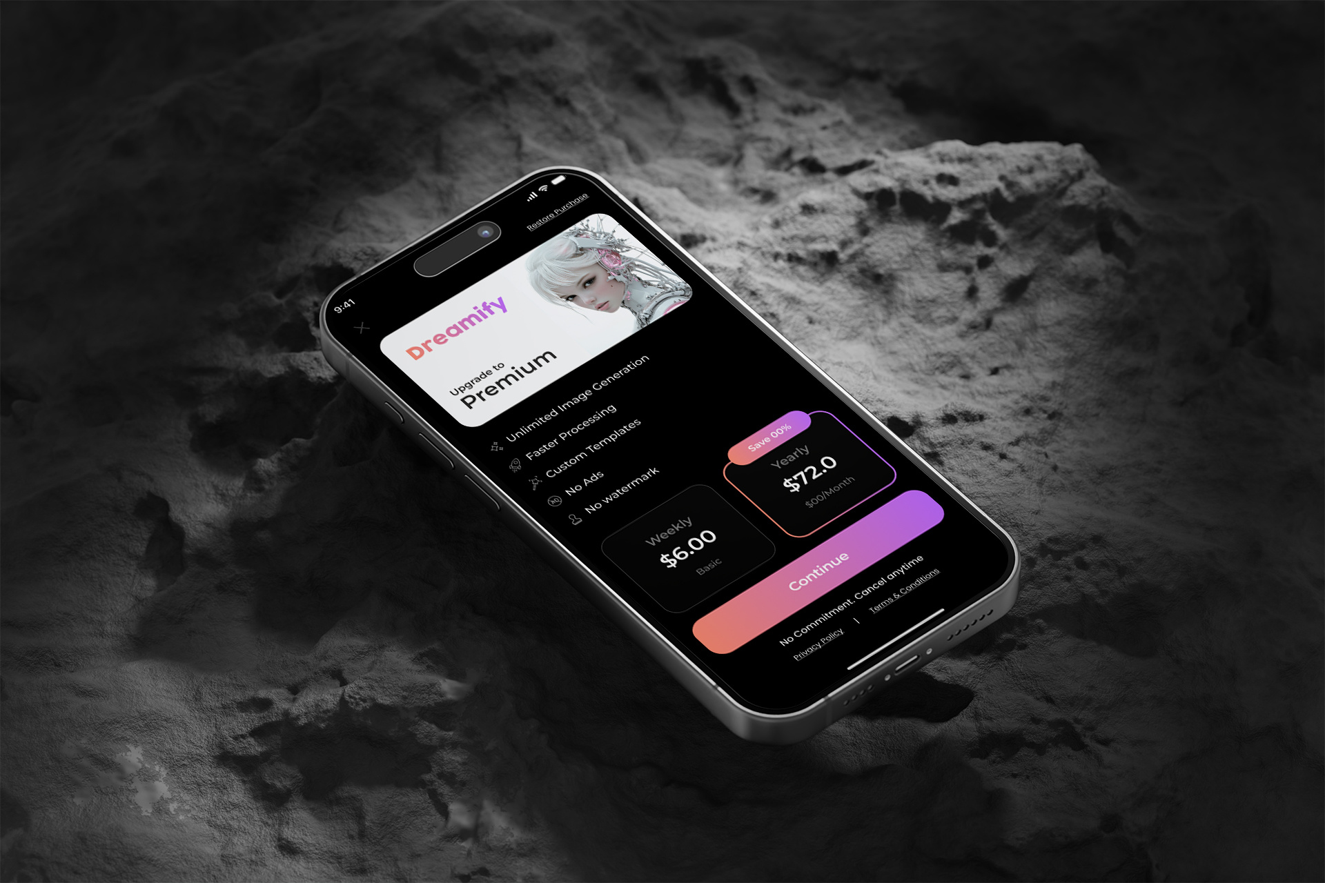Dreamify AI Premium Screen / Subscription Screen by Wajid Ali on Dribbble