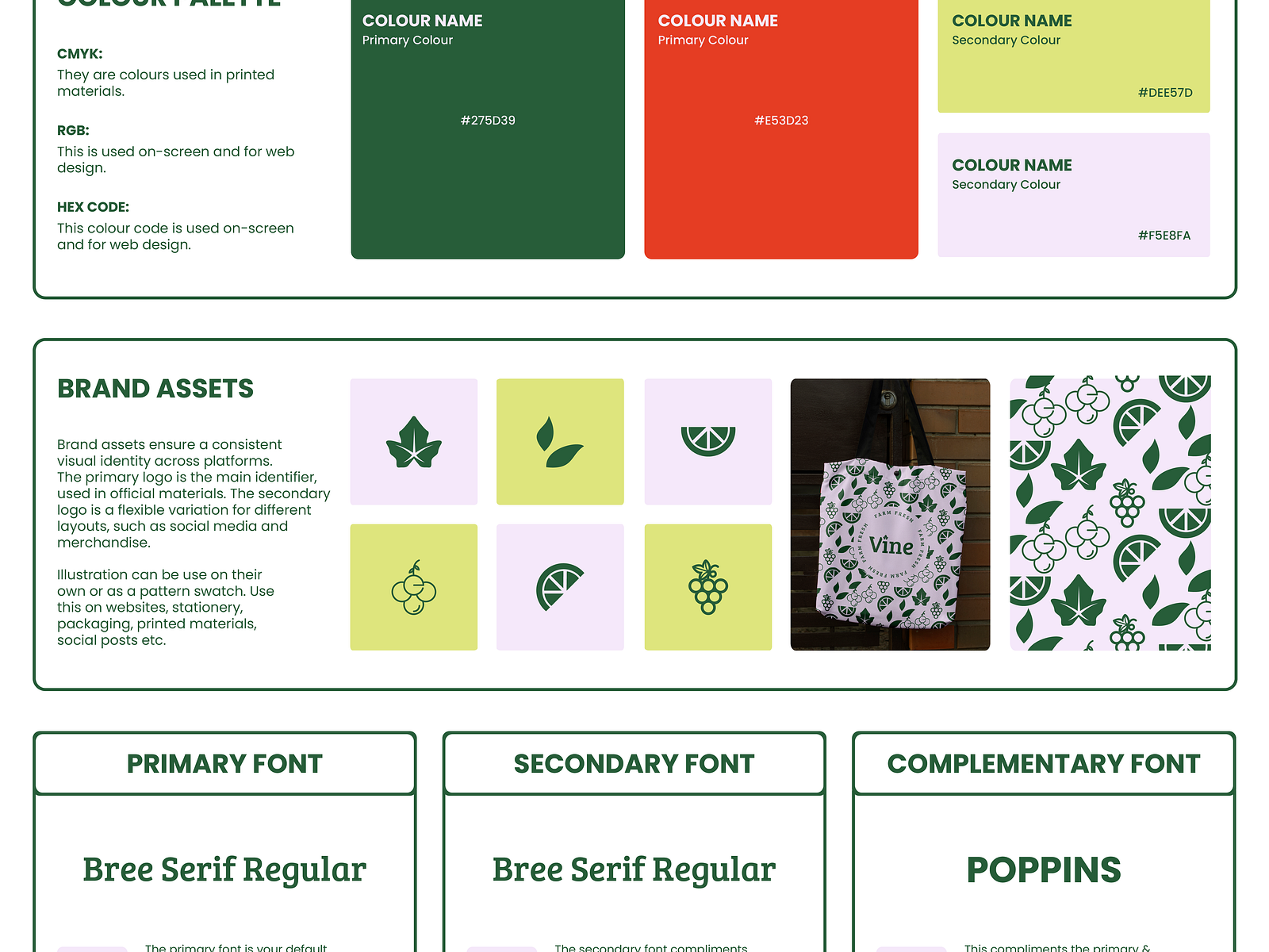 VINE - Brand Guidelines Sheet by Samiul Emran on Dribbble