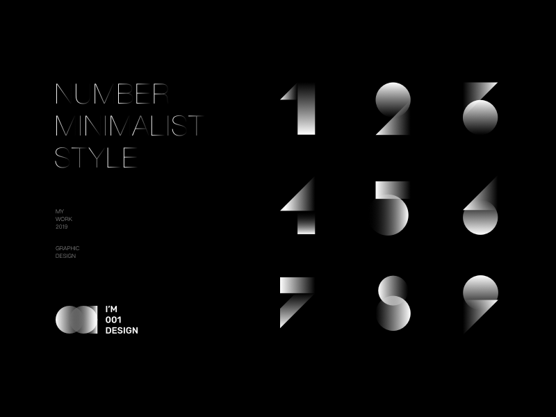 Number Graphic design by 001Design on Dribbble