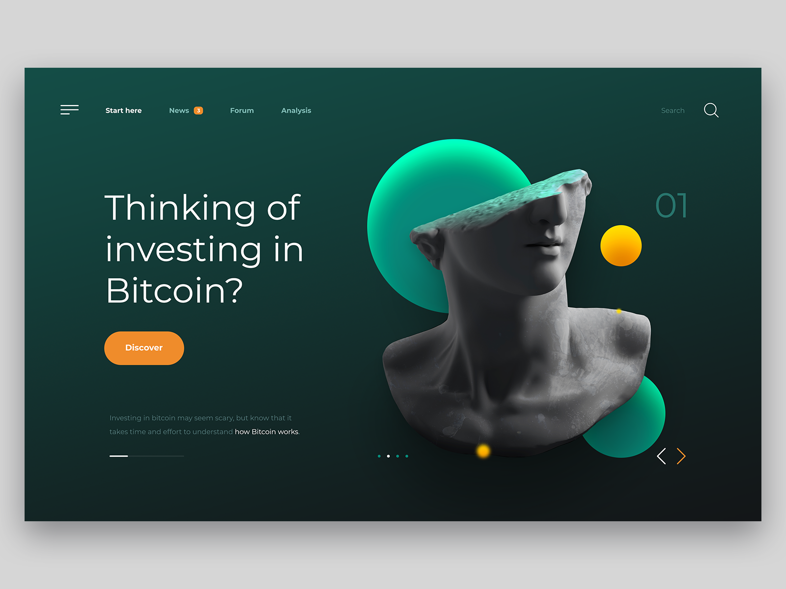 Bitcoin site concept by Fred Zachinov for Shakuro on Dribbble