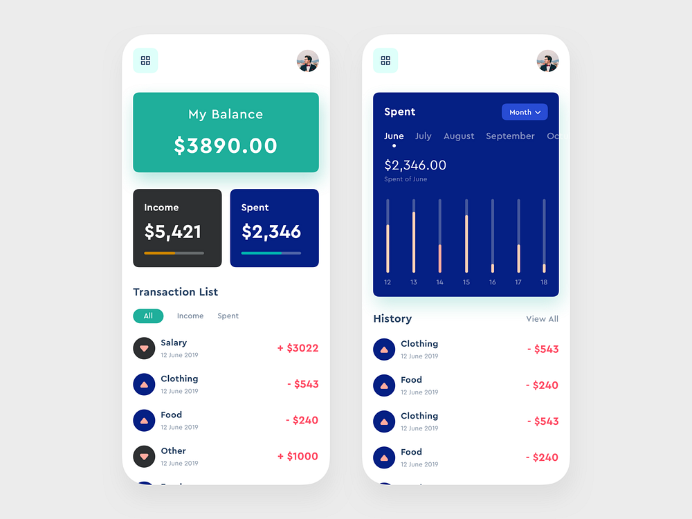 Financial App by Nasim ⛹🏻‍♂️ on Dribbble