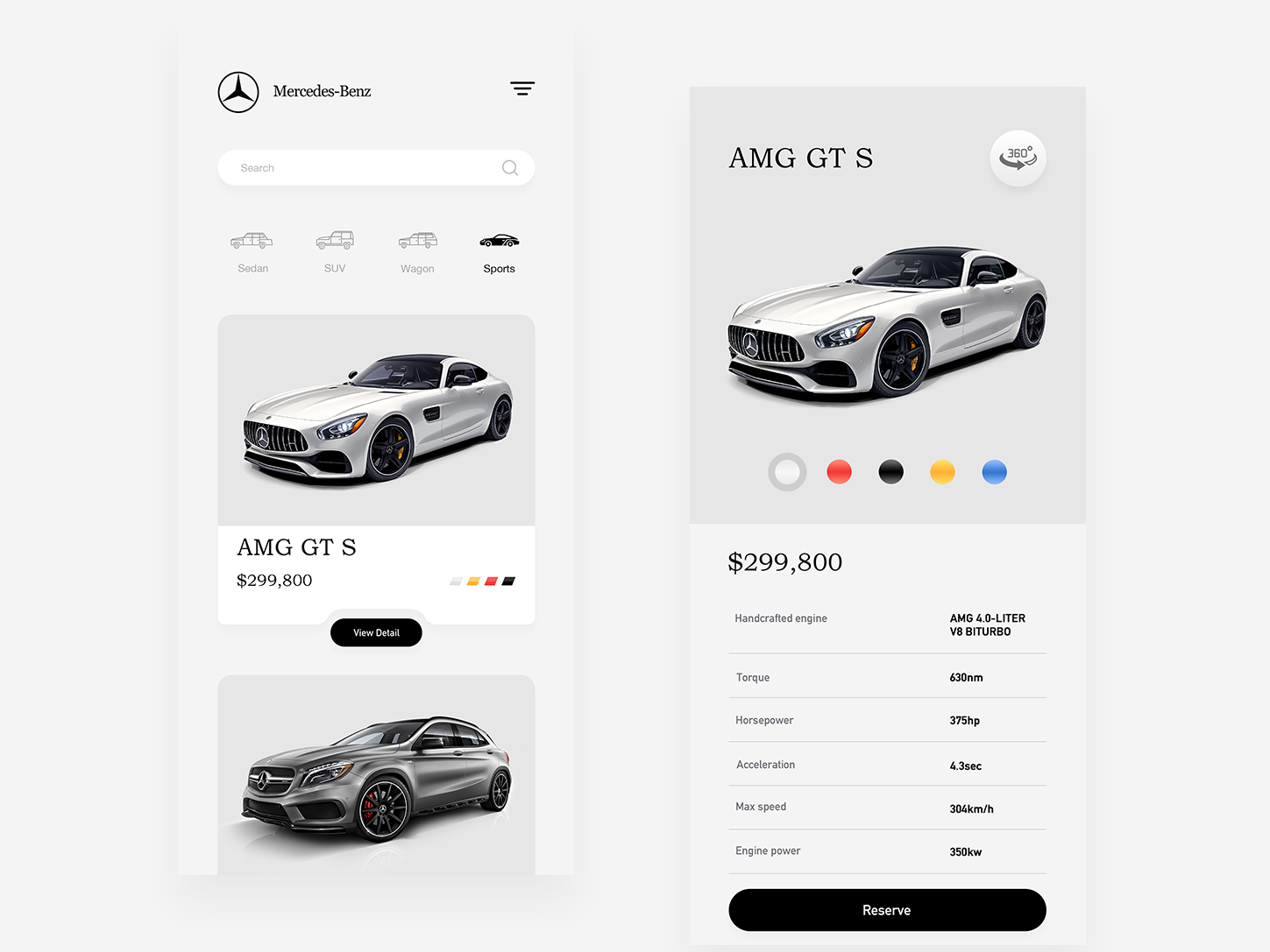 Mercedes Benz app by Robin on Dribbble