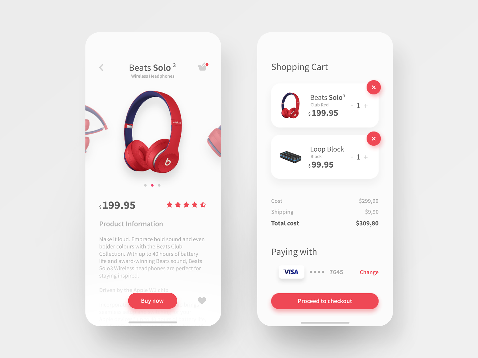 Shopping App Design by Michael Nowak on Dribbble