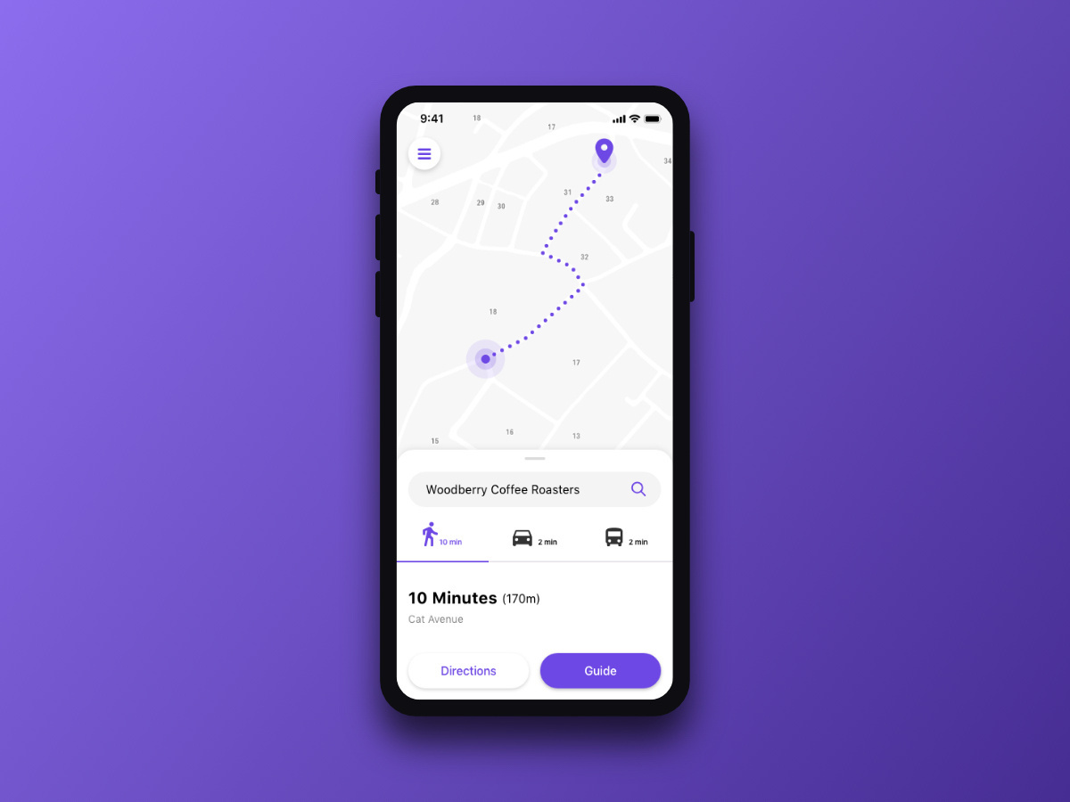 Daily UI 020 - Location Tracker by Ucaly.design on Dribbble