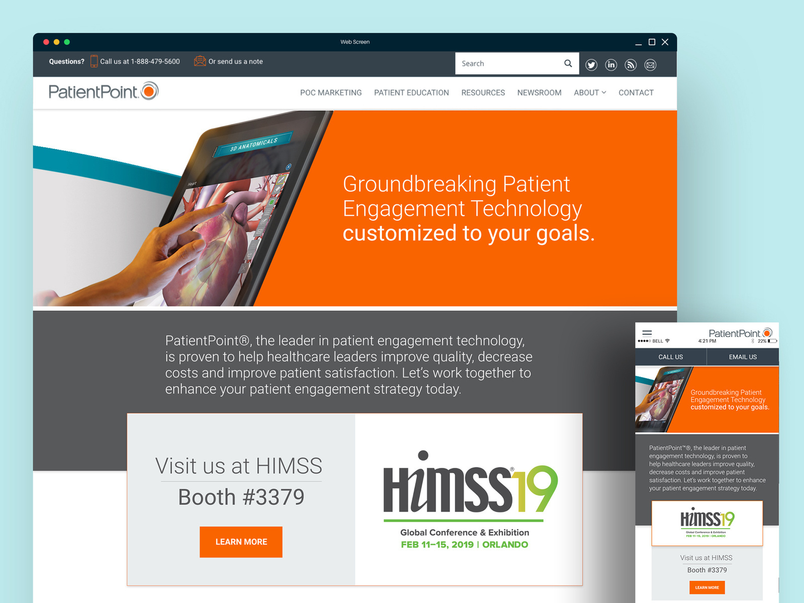 HIMSS Landing Page by Ashton Spann on Dribbble