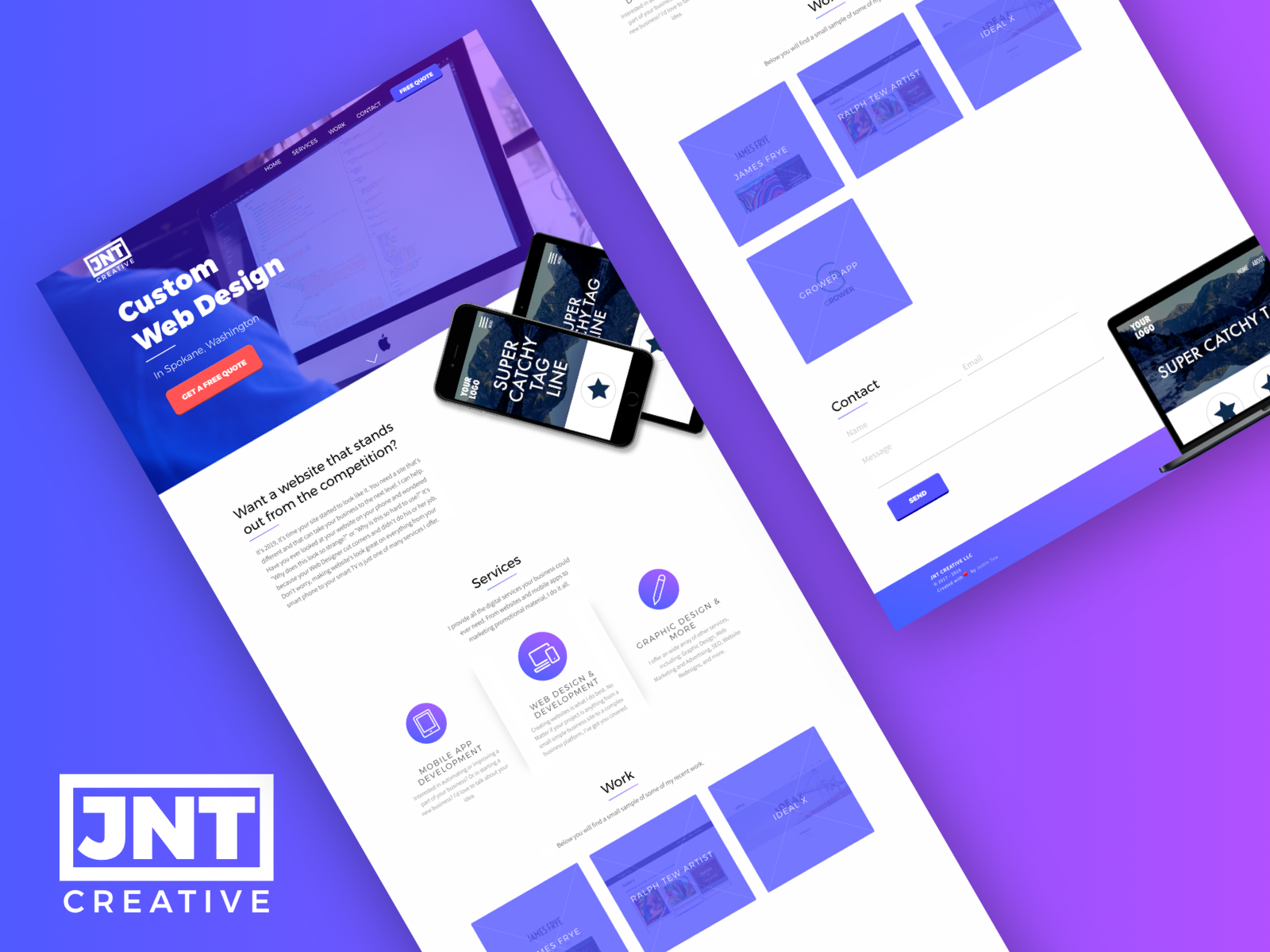 JNT Creative Website Mockup by Justin Tew on Dribbble