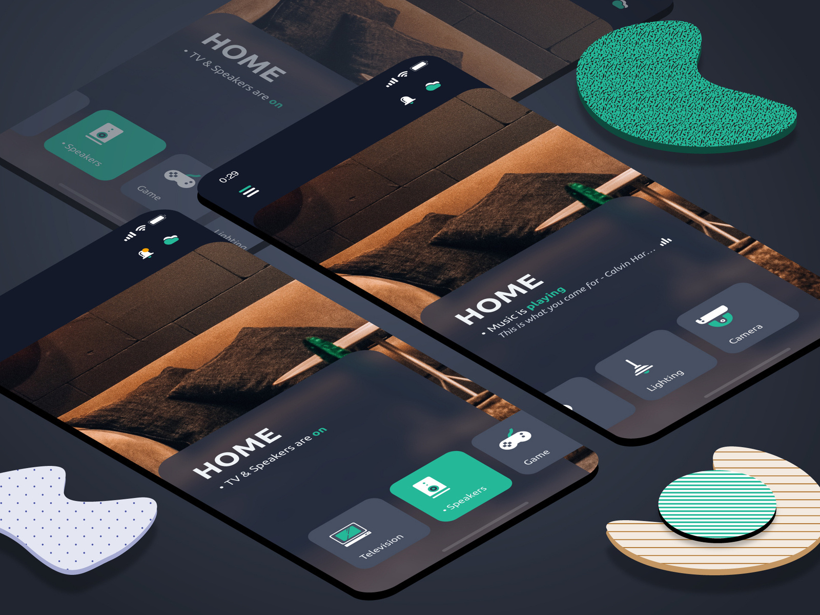 Smart Home - Homescreen UI by Aurora Phan on Dribbble