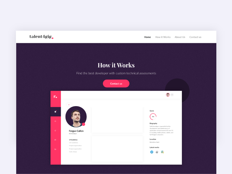 About screen by Edijs on Dribbble