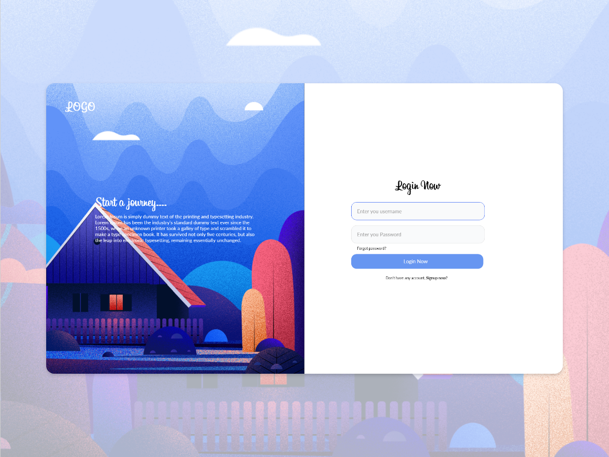 7 days login page concept by Misbah Himel TM on Dribbble