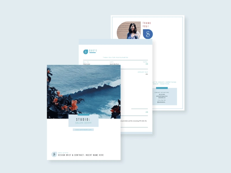 Personal Branding Documents by Saloni Doshi on Dribbble