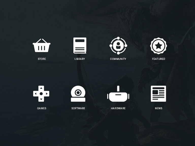 Steam Concept Icons by Russell Mikesell on Dribbble