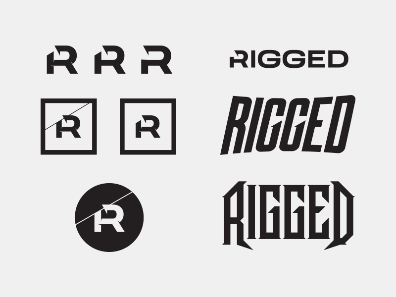 Rigged Logo by Josh Lowder on Dribbble