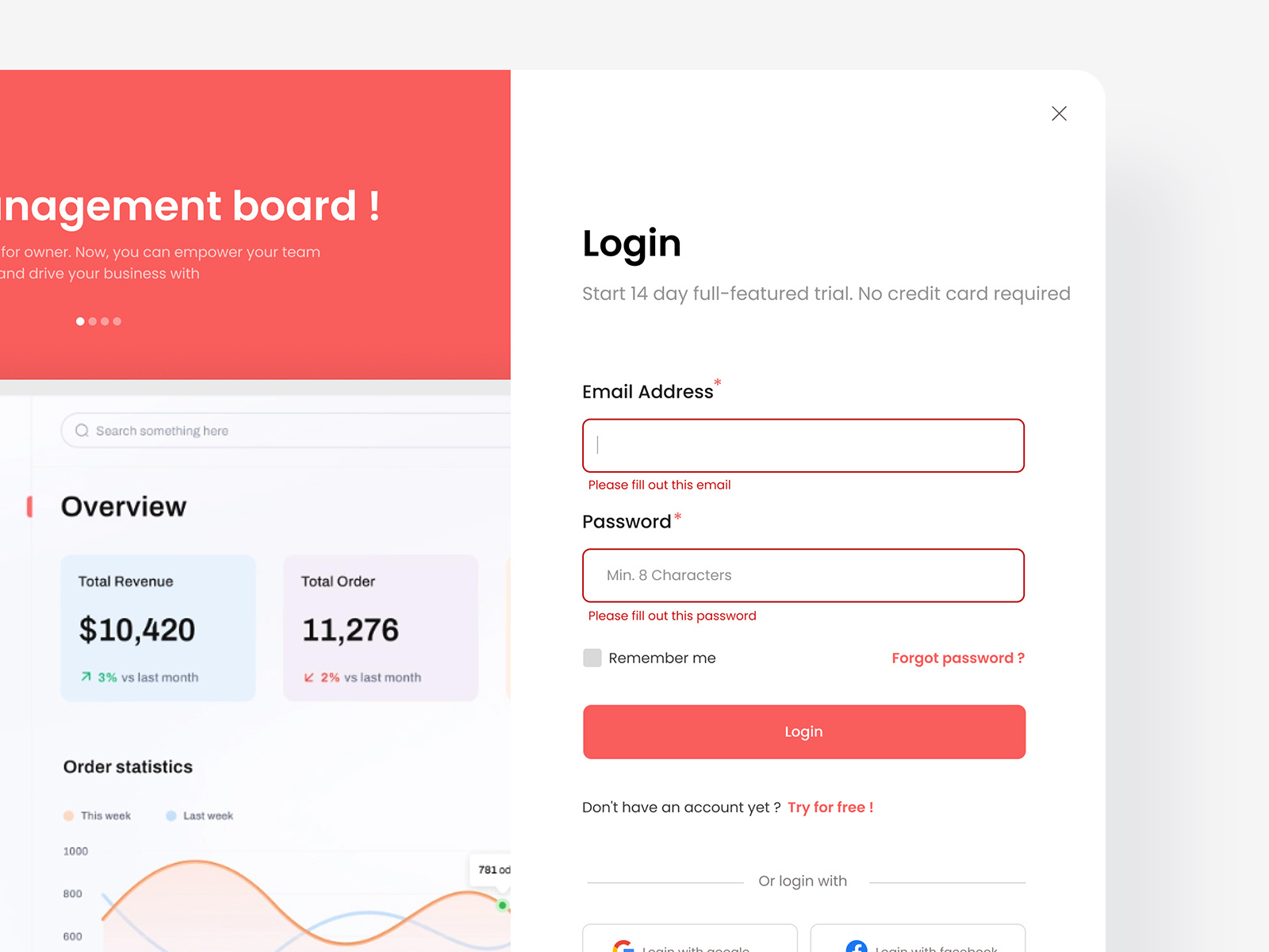 Login Form / Forgot Password Page by Candra for Rowgrid on Dribbble