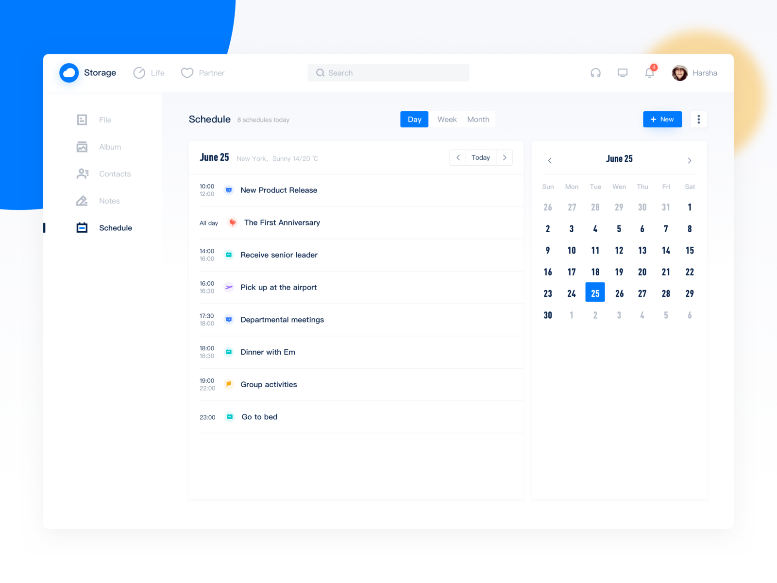 Schedule dashboard day mode by 9394r on Dribbble