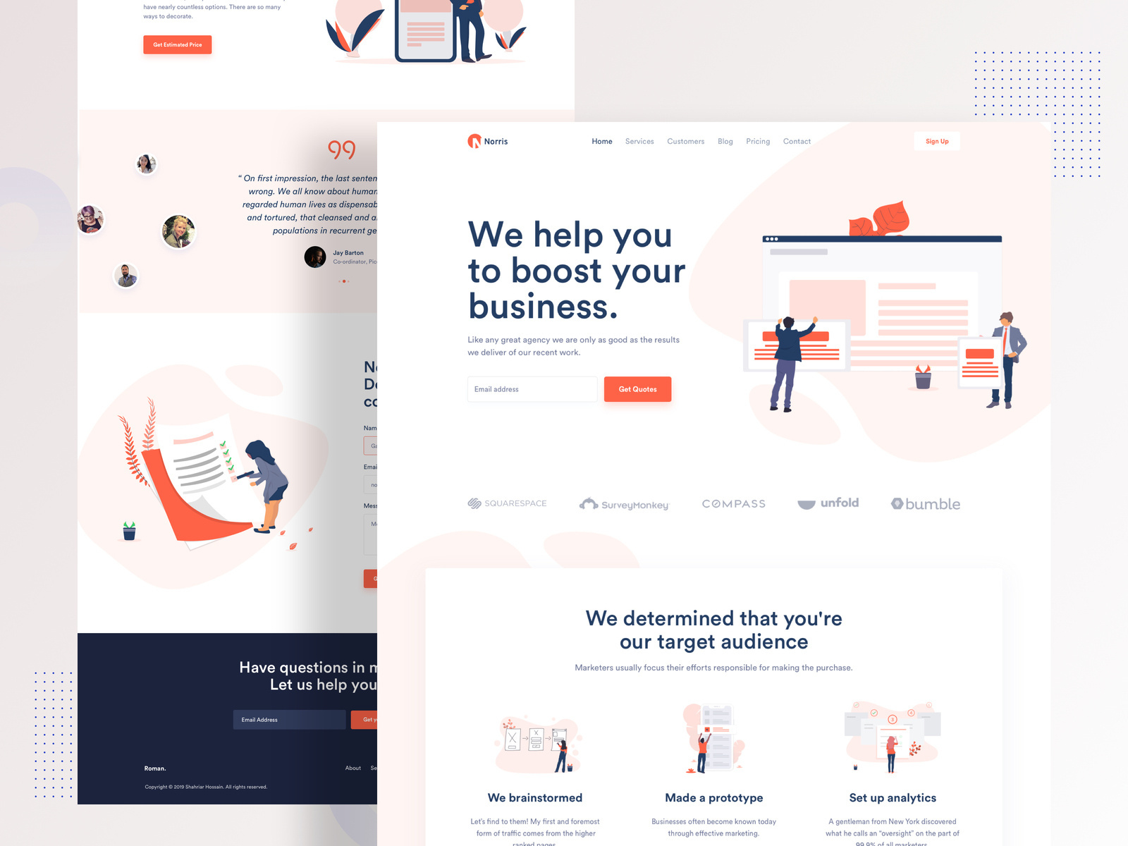 Digital agency landing page by Shahria Hossain for Prelook Studio on ...