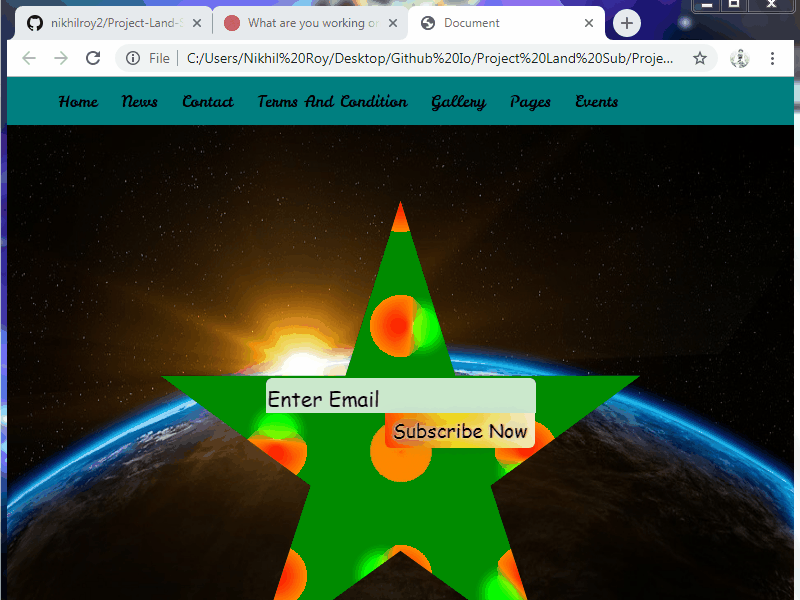 Star Animated Landing Page by NIKHIL CHANDRA ROY on Dribbble