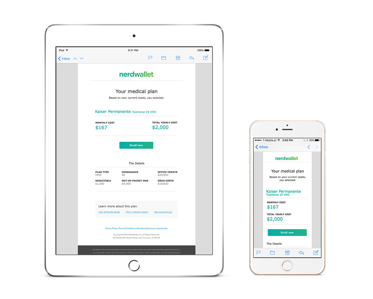 NerdWallet | Medical Plan | iOS and Web by Kara Kent on Dribbble