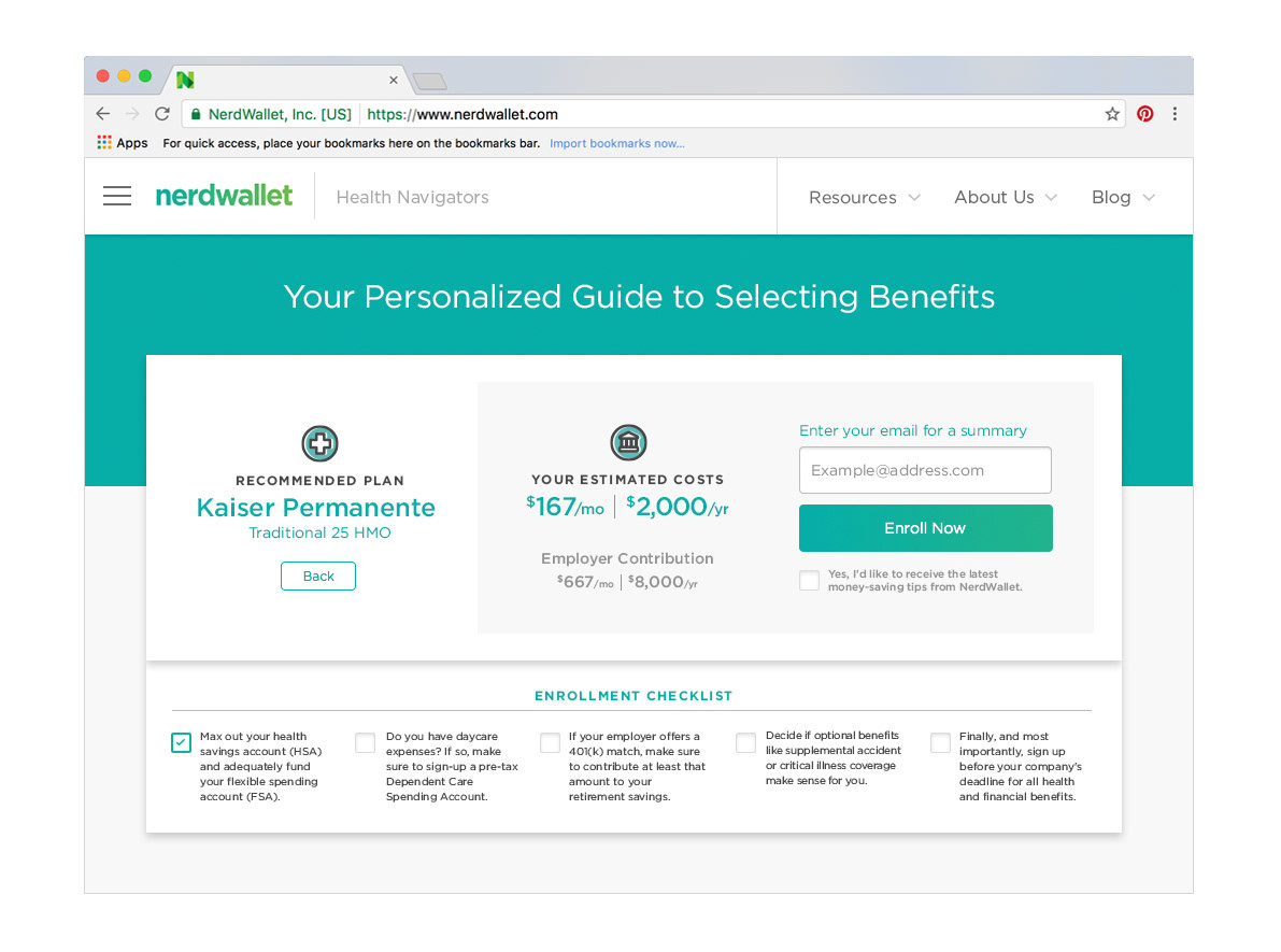 NerdWallet | Medical Plan | iOS and Web by Kara Kent on Dribbble