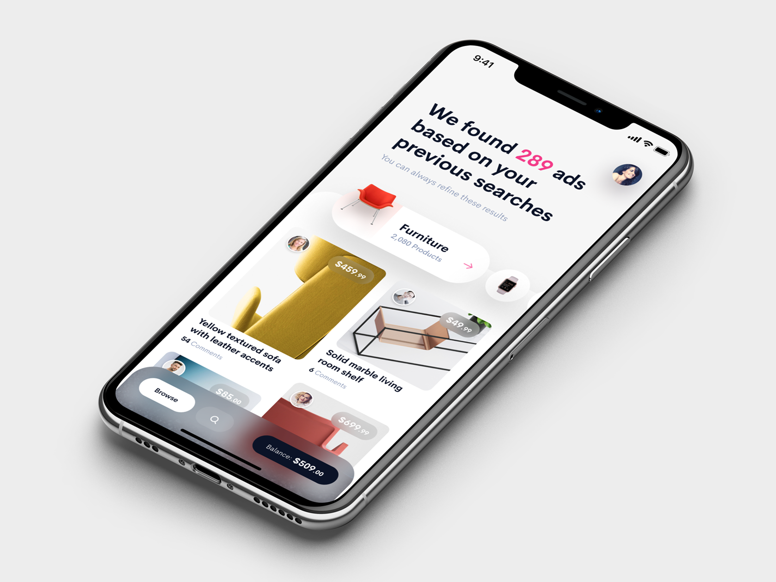 Ads UI by Ionut Zamfir on Dribbble