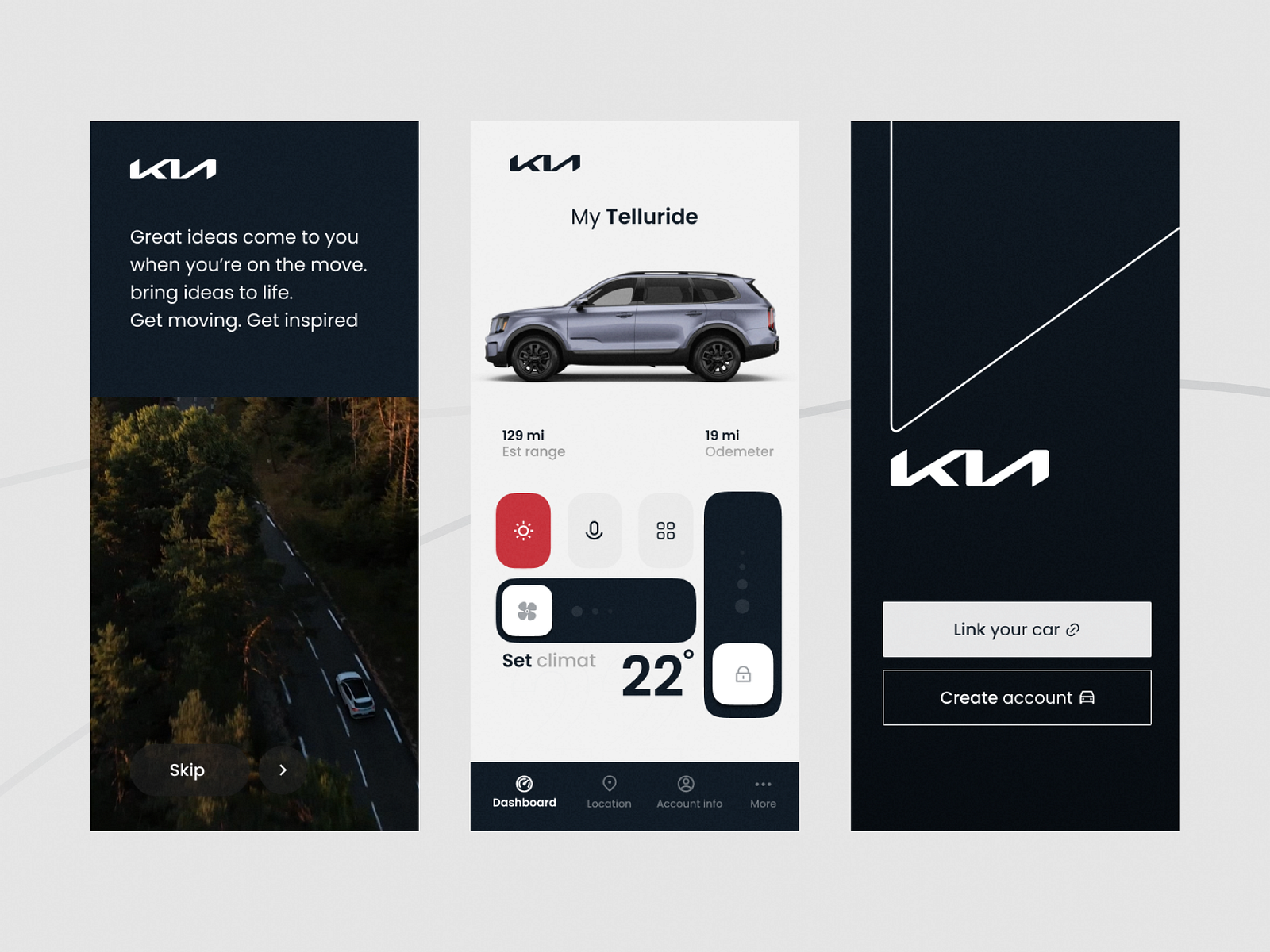Kia ui app explorations by Aymane Helfa on Dribbble