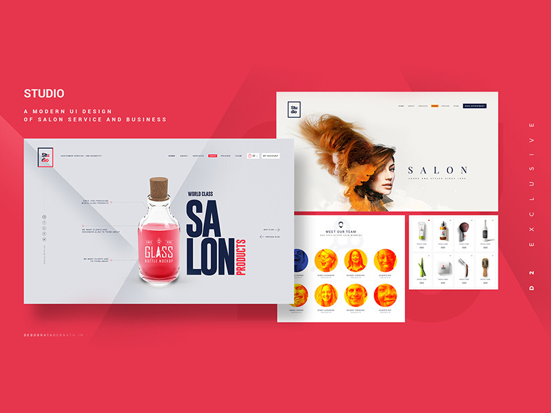 Salon And Makeover-Web UI Design by Debobrata Debnath on Dribbble