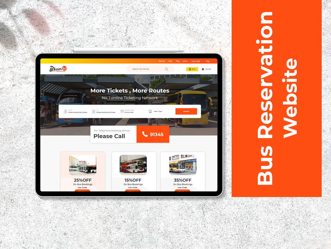 bus reservation design by Bdtask Graphics on Dribbble