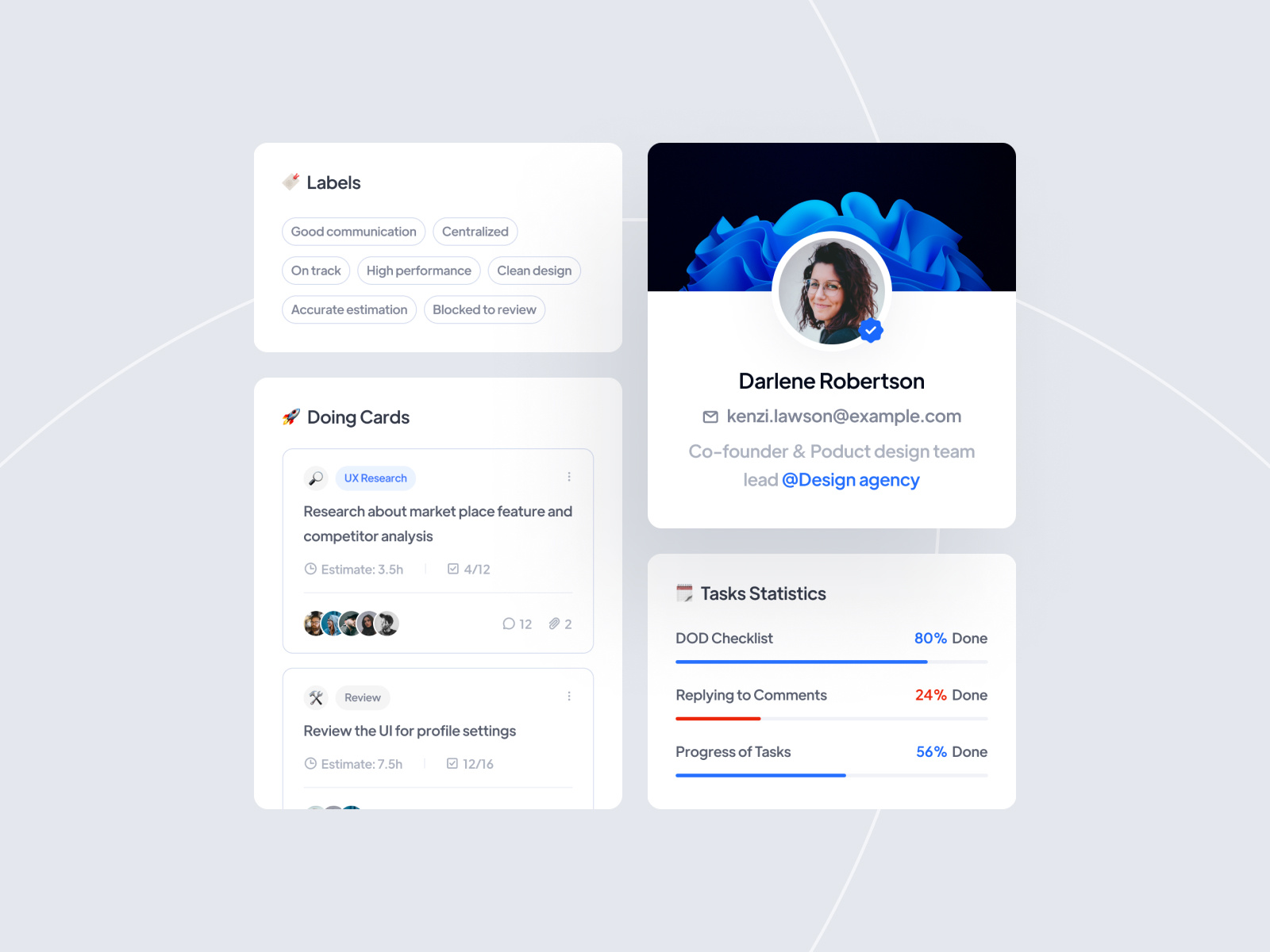 Browse thousands of Profile Card images for design inspiration | Dribbble