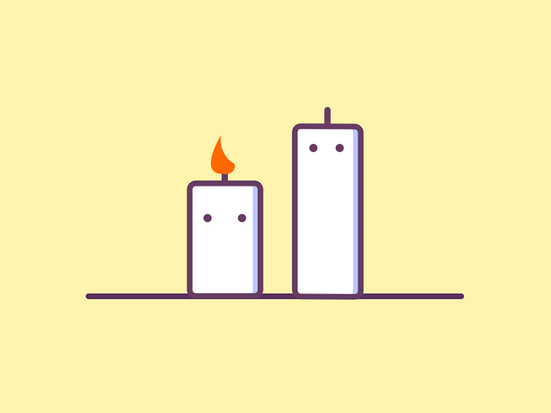 Two Candles Animation by KUN on Dribbble