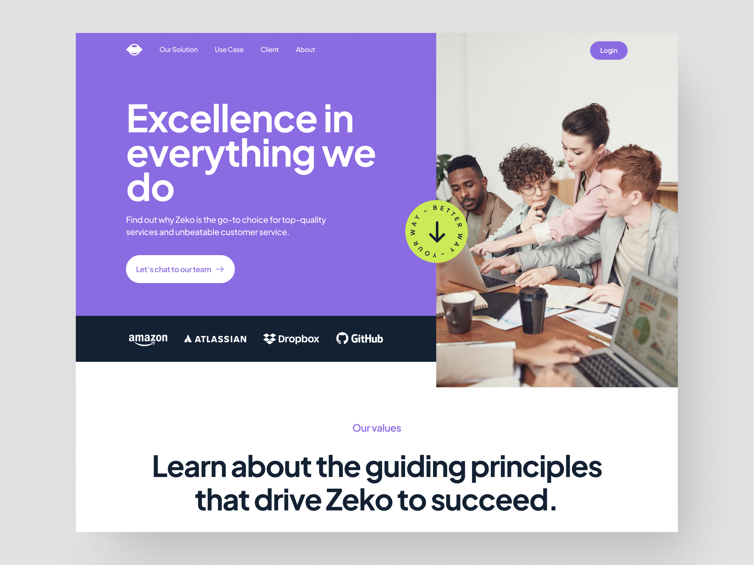 Zeko - Company Profile Landing Page by Rizal for Kretya Studio on Dribbble