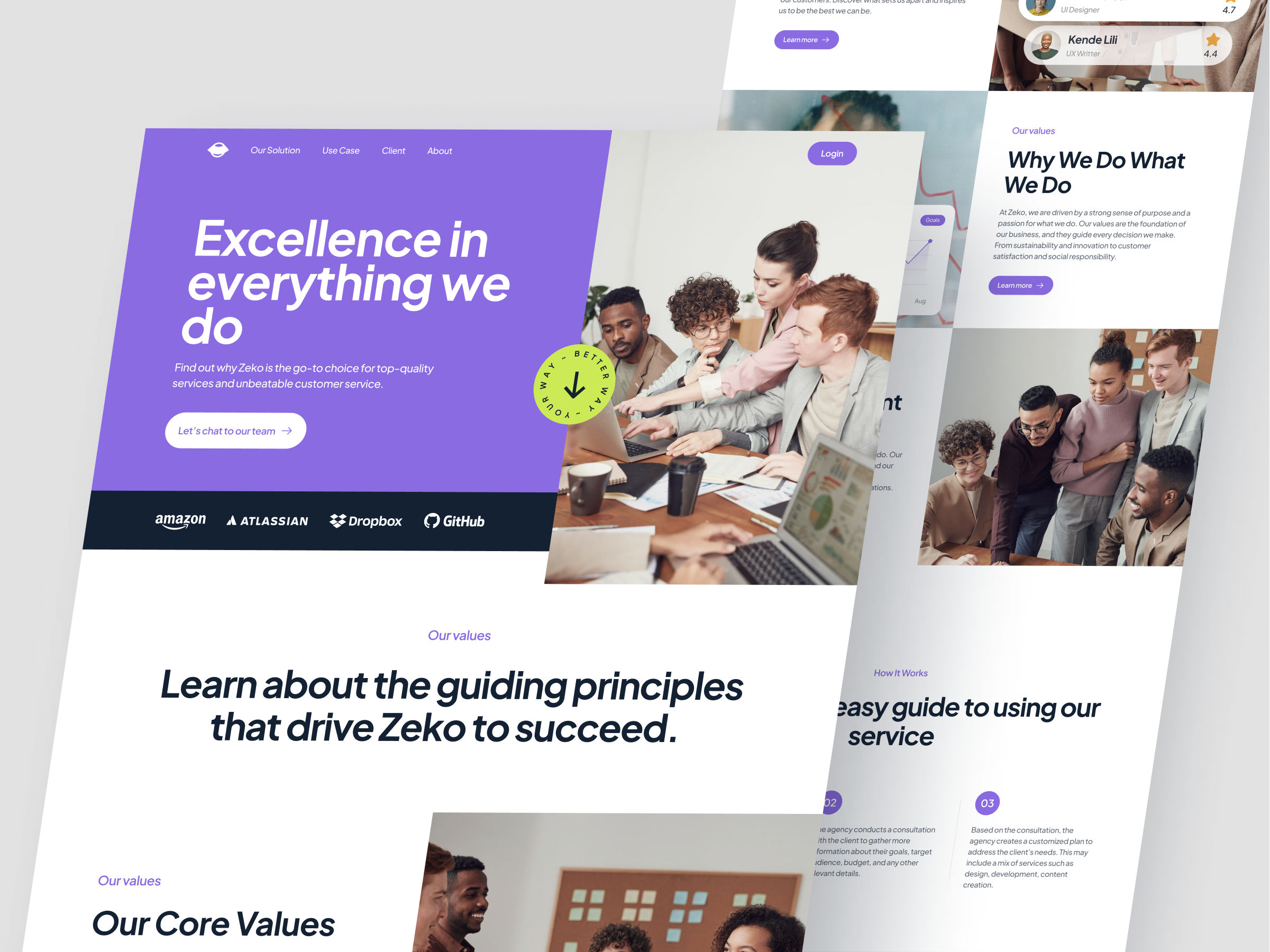 Zeko - Company Profile Landing Page by Rizal for Kretya Studio on Dribbble
