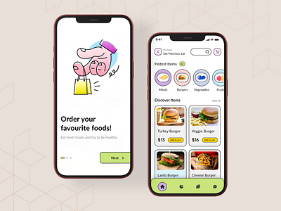 Food ordering app UI by Added Sugar on Dribbble