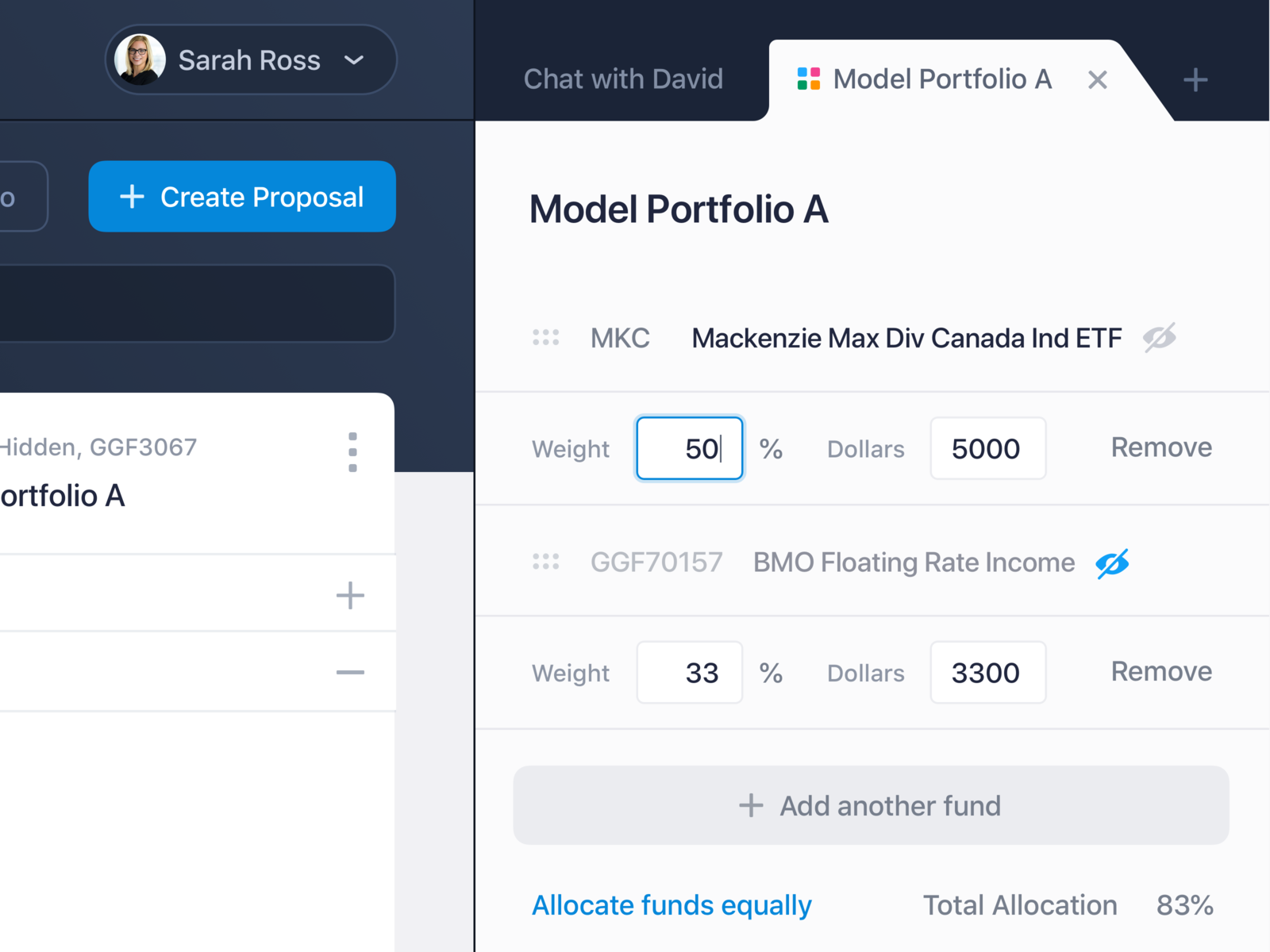 Adjust Portfolio Allocation by Niclas Ernst on Dribbble