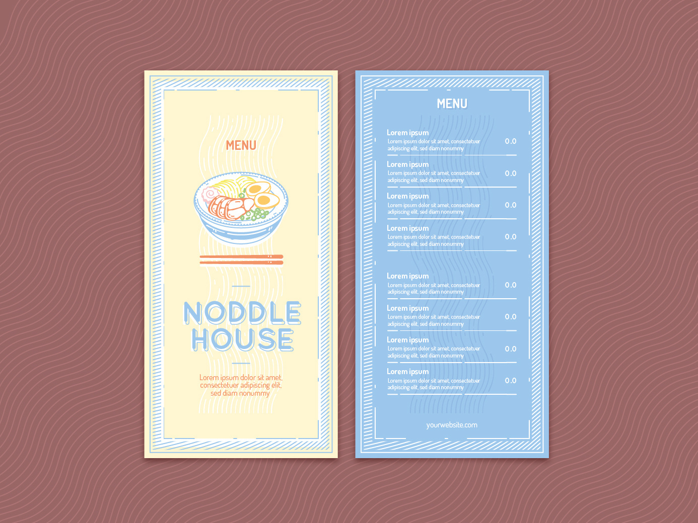 Noddle house menu by Mica Karaman on Dribbble