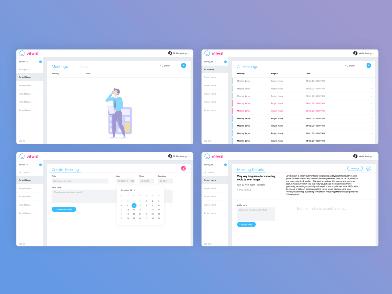 Untwist App by Yana Segal on Dribbble