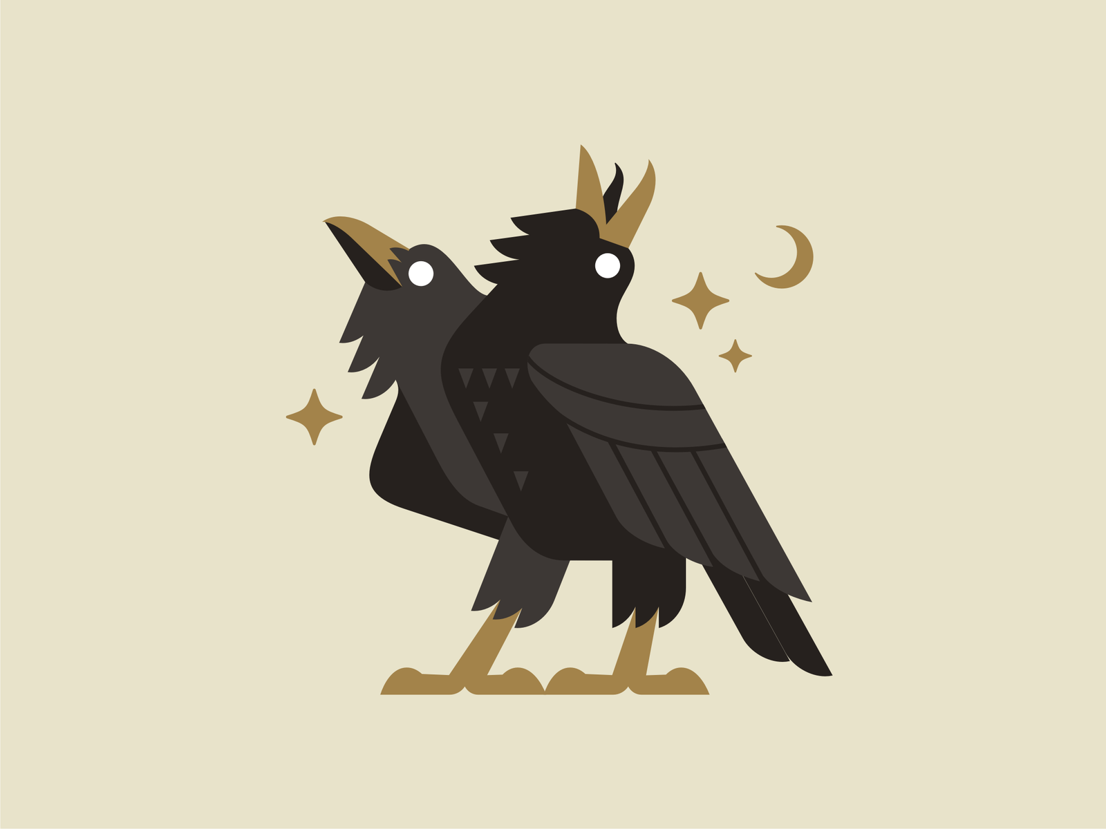 Two headed raven by MissMarpl on Dribbble