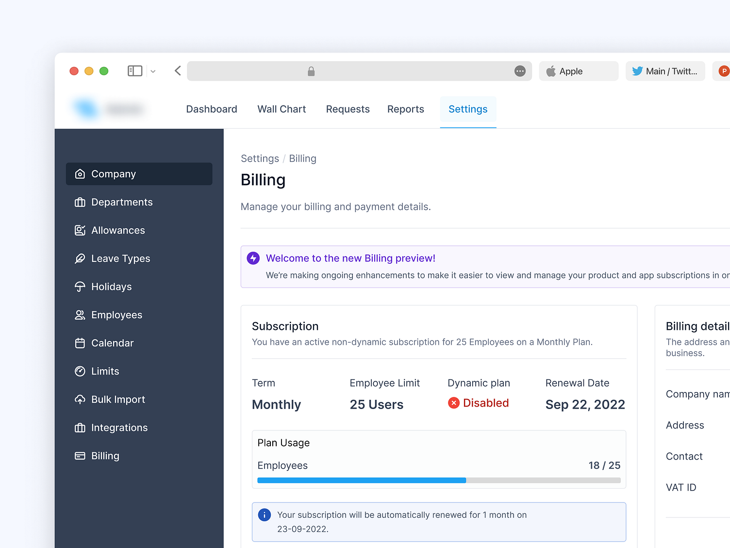 Billing settings page by Iroshan De Zilva on Dribbble