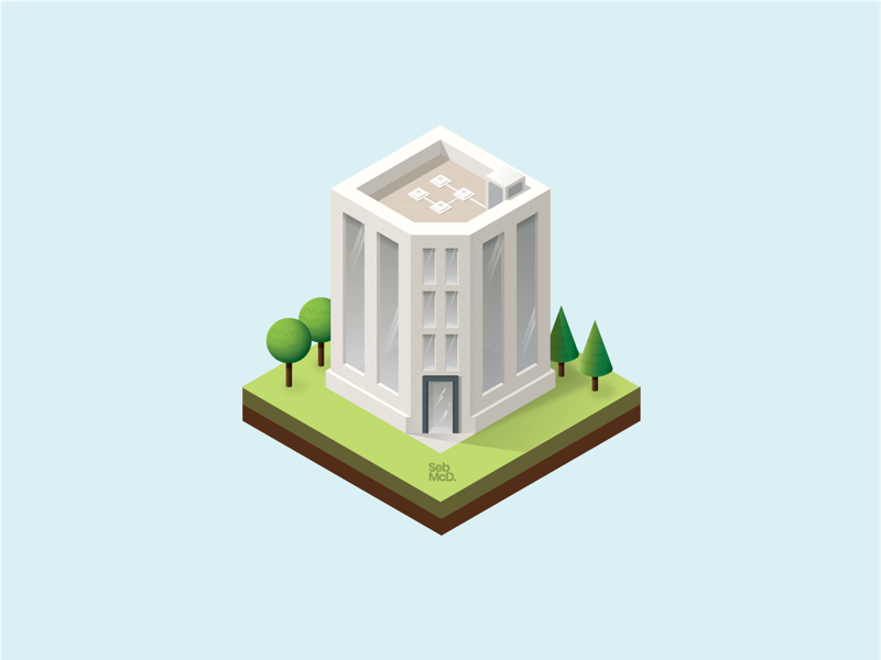 Isometric Building Illustration. by Seb McDonald on Dribbble