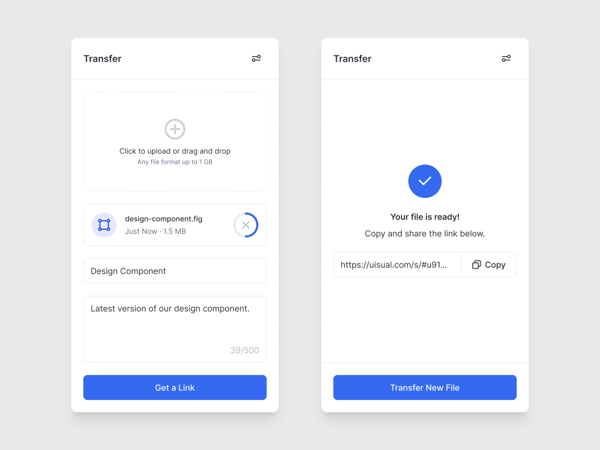 Block: File Transfer by El Nino for Uisual on Dribbble
