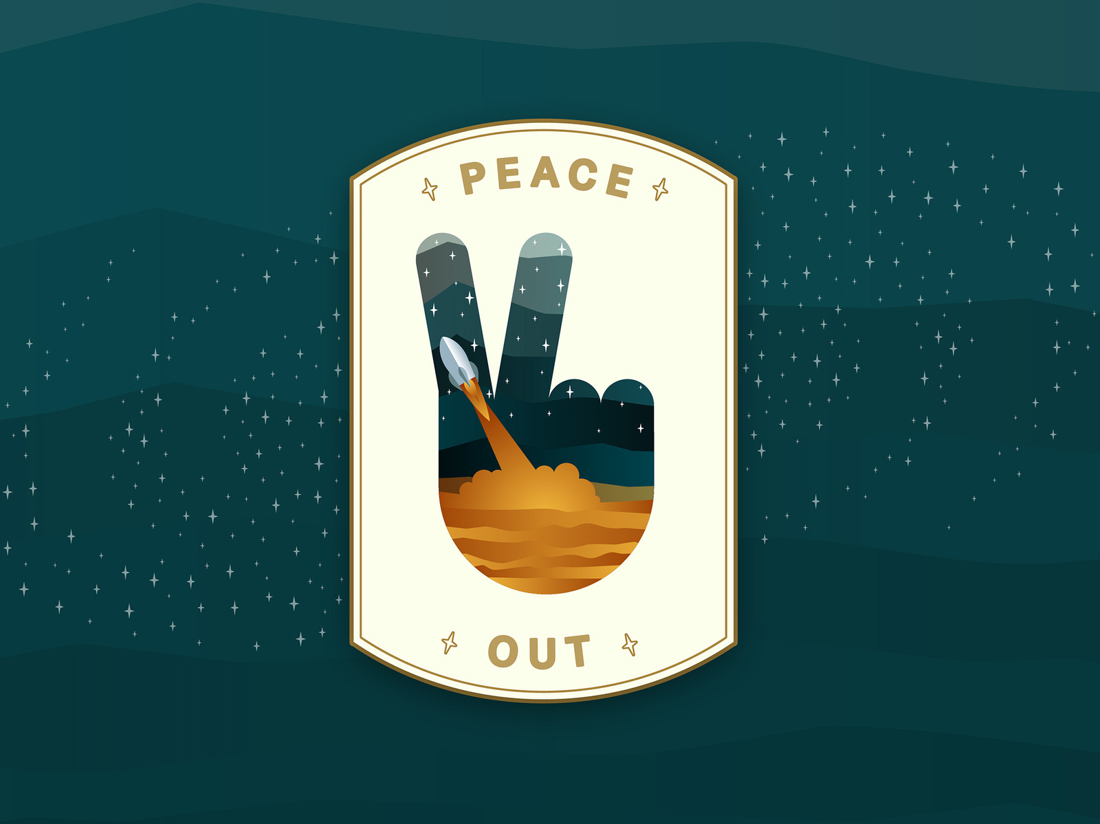 Peace Out Social Media by Katie Winkler on Dribbble