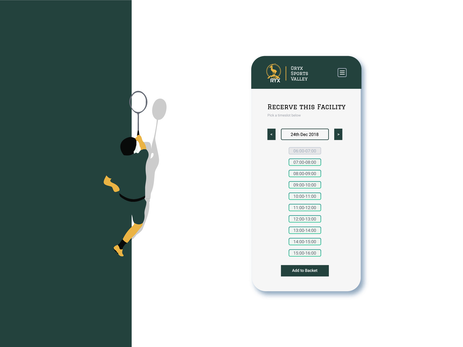 Badminton Booking by Shafeeq on Dribbble